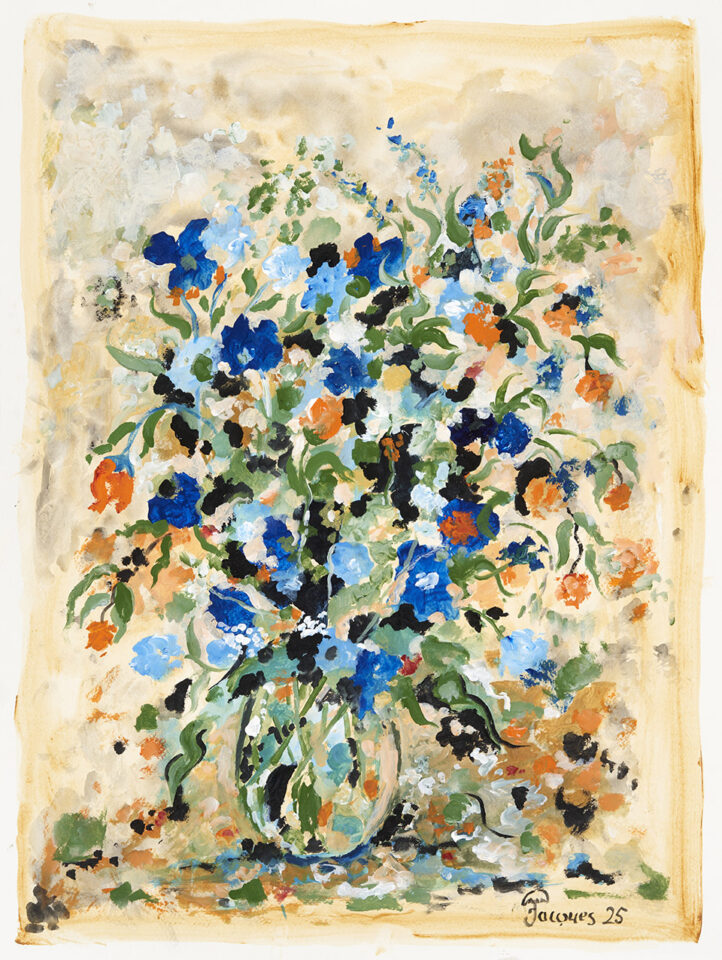 “Les Fleurs Bleues” is Original Artwork by Jacques Pepin